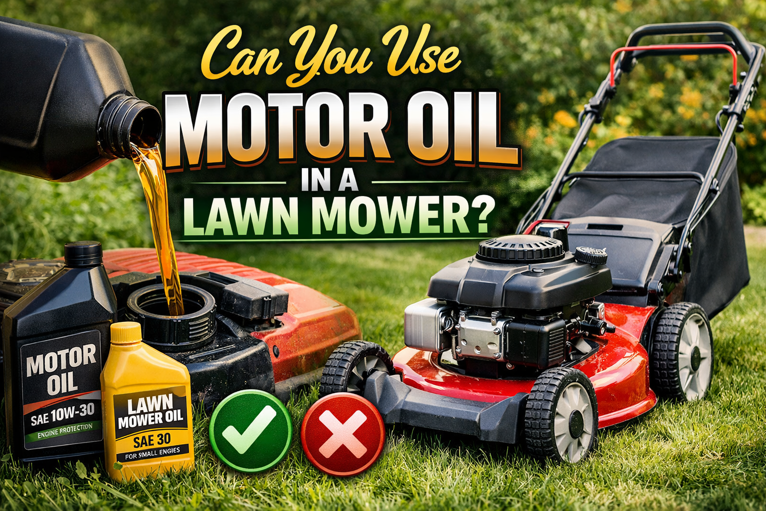 Can You Use Car Oil On A Lawn Mower
